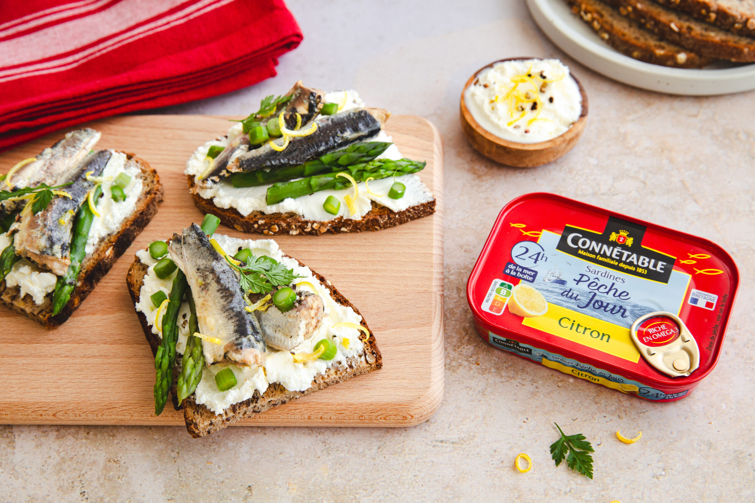 Tartine de printemps aux sardines citron - Connétable